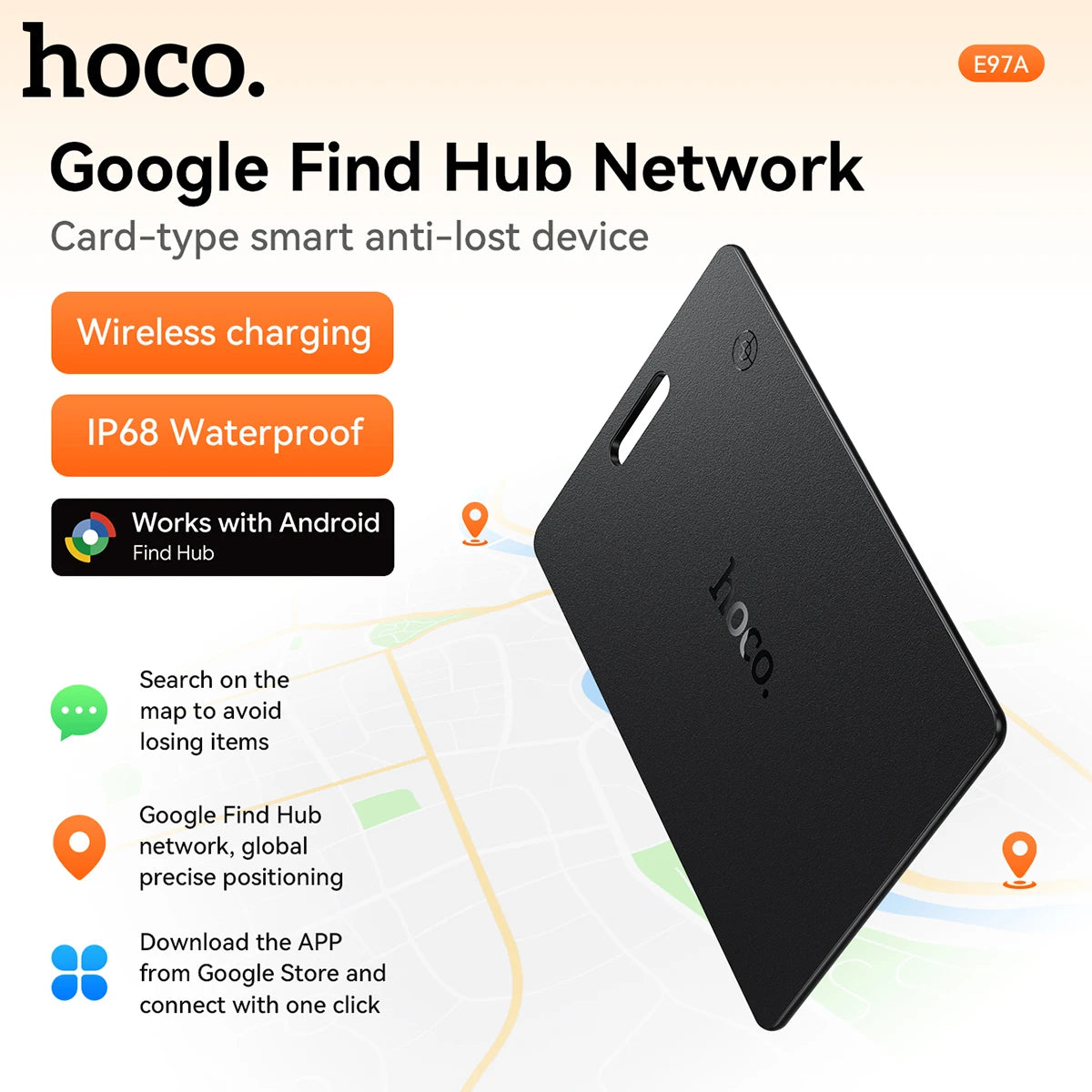 HOCO E97A Google Find Hub Smart Card Tracker | Official – Hoco Official